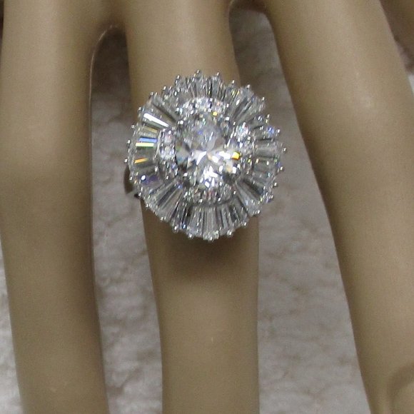 Absolute Simulated Diamond | Jewelry | 624ct Absolute Oval Baguette ...